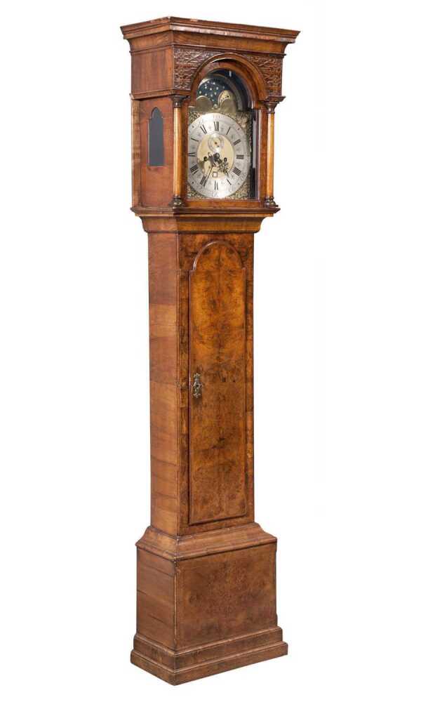 George II Walnut Tall Case Clock