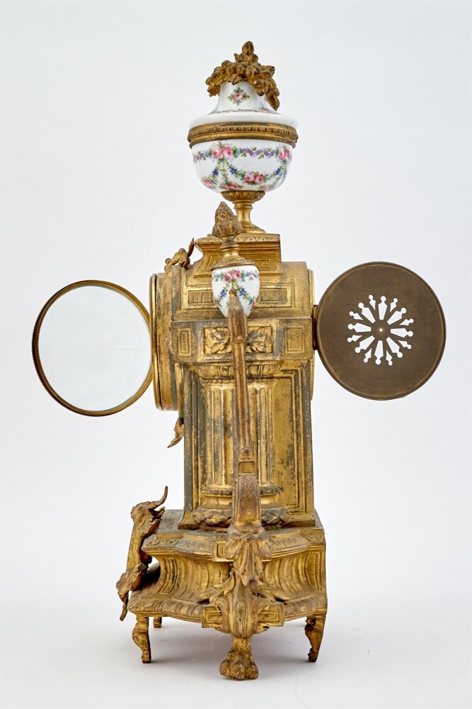 Napoleon III Style Gilt-Metal and Sevres Style Hand-Painted White ...